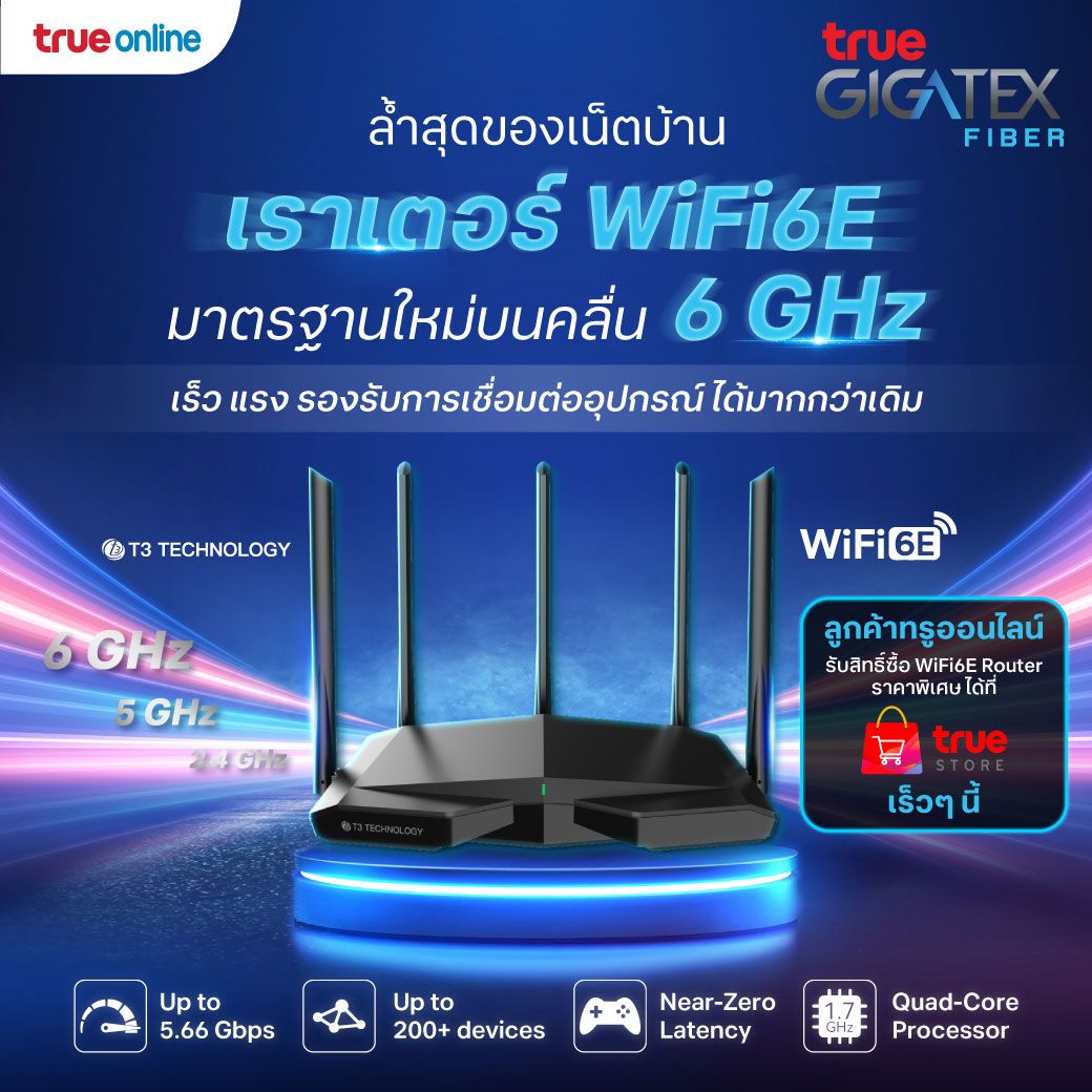 WiFi มันเป็น 6GHz แล้วเหรอครับ ของทรู